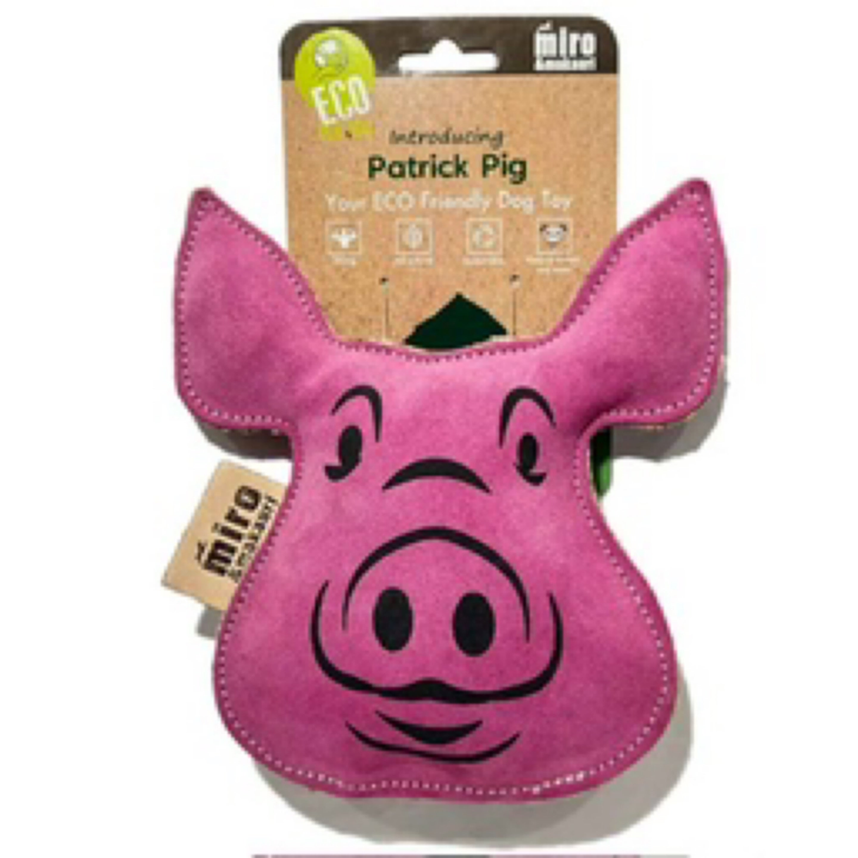 Patrick Pig Suède Dog Toy | Barkelicious Bakes